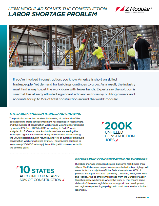 How Modular Solves the Construction Labor Shortage Problem - Z Modular